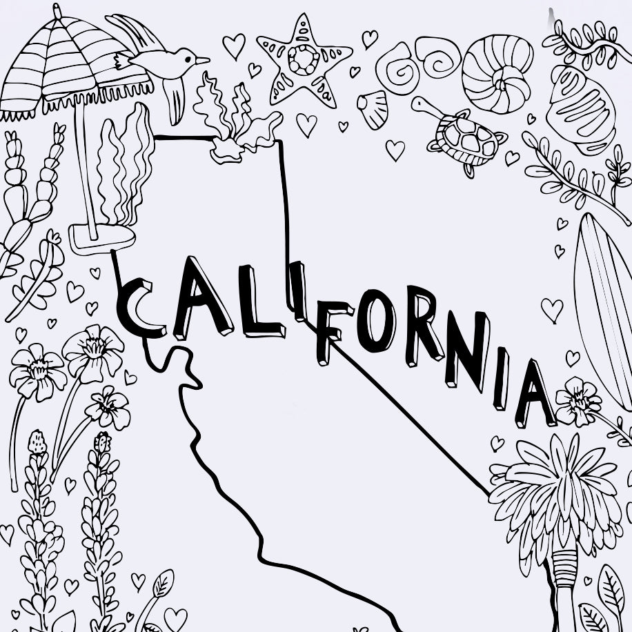 California Coloring Page – Lana's Shop