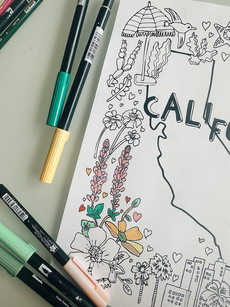 California Coloring Page – Lana's Shop