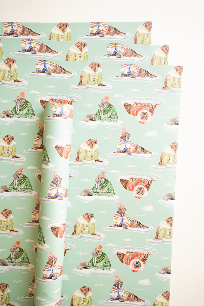 Holiday Walrus Gift Wrap – Lana's Shop