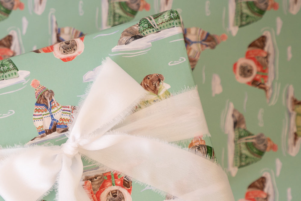 Holiday Walrus Gift Wrap – Lana's Shop