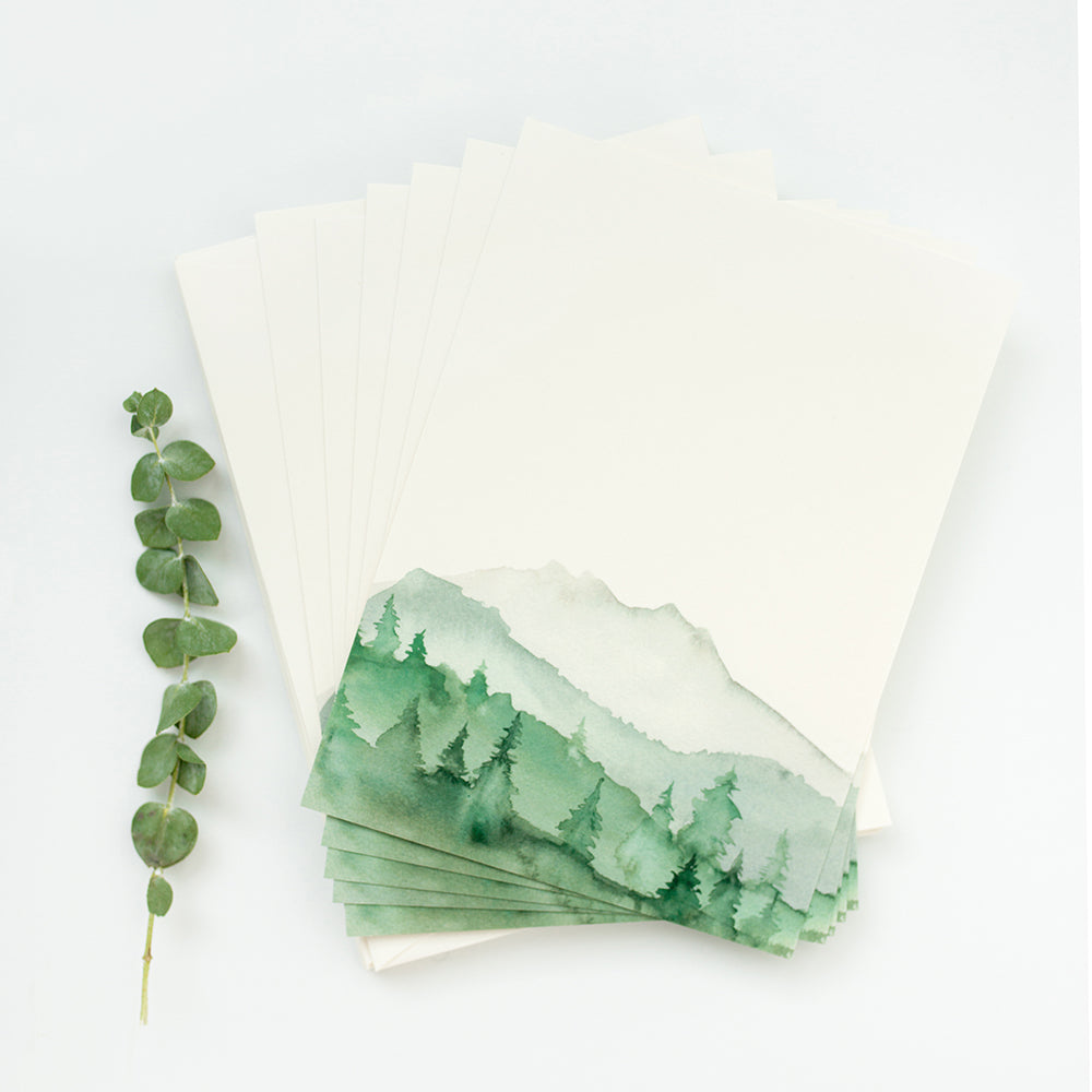 Green Mountains Note Cards – Lana's Shop
